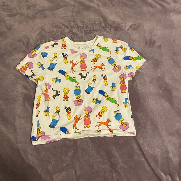 Forever 21 | Tops | Simpsons Cartoon Crop Top | Poshmark